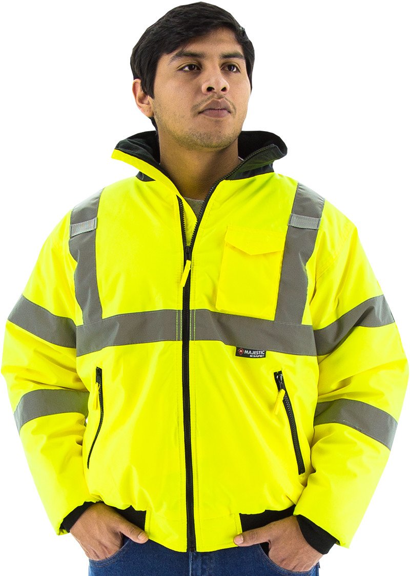 Safety Jacket Majestic 75-1300 CL3 Hi Vis Bomber Jacket — Global ...
