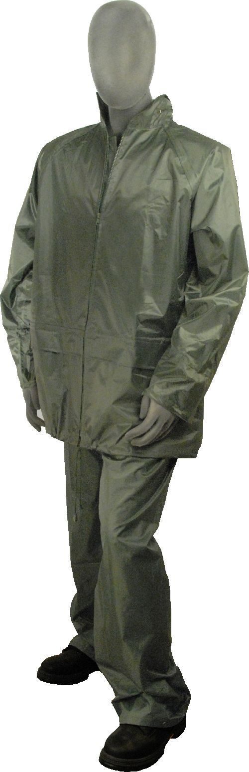 Majestic 71-2000 Green Poly/PVC Coated Rainsuit Pants and Jacket ...